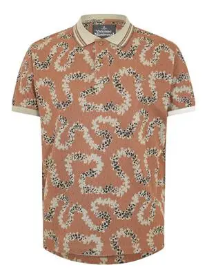 VIVIENNE WESTWOOD Viv Trail Short Sleeve Polo Shirt - Brown