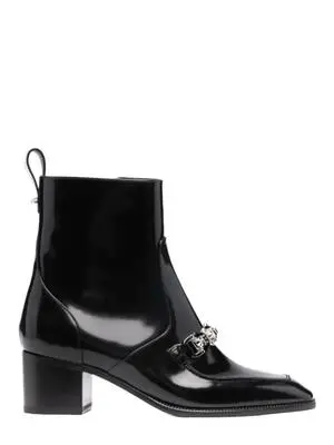 CHRISTIAN LOUBOUTIN Christian Louboutin Chain Ankle Boots With Silver Hardware