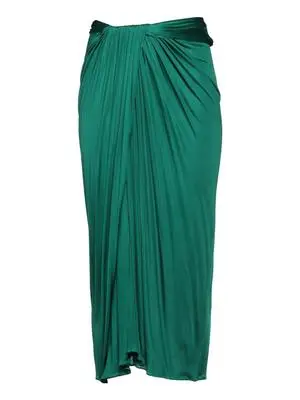 Dolce & Gabbana Asymmetrical Gathered Midi Skirt - Green