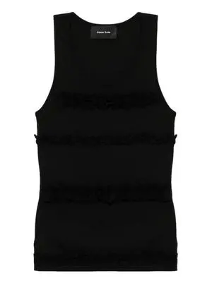 Simone Rocha Ruffled Tank Top - Black