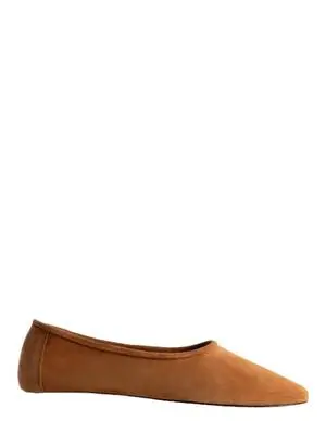 By Far Round-toe Ballet Flats - Brown