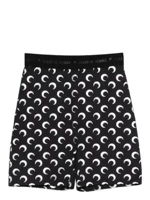 MARINE SERRE Moon Print Shorts - Black