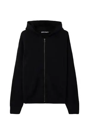 Palm Angels Zip Hoodie - Black