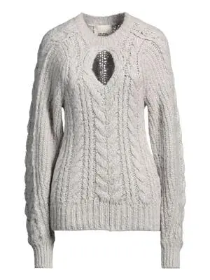 Isabel Marant Étoile Isabel Marant Heavy Knit Crewneck Jumper With Cutout Detail Grey