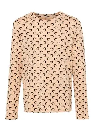 MARINE SERRE Moonogram-pattern T-shirt - Nude