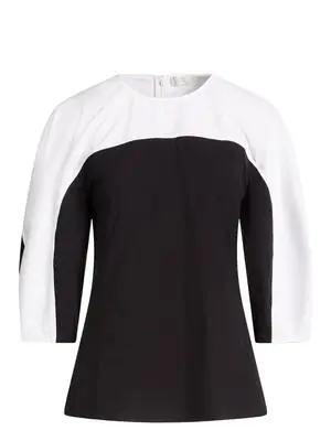 Chloé Two-tone Long Sleeve Top - Black