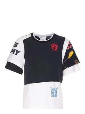 MARINE SERRE Layered Printed T-shirt - Black