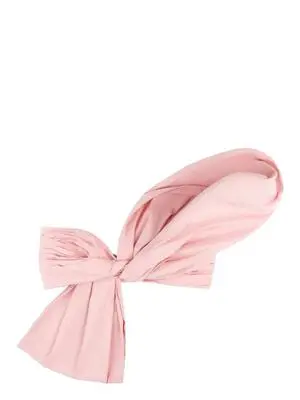 AREA AREA Knotted Taffeta Bandeau Top