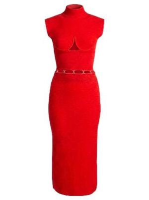 Sportmax Slim-fit Knit Dress - Red