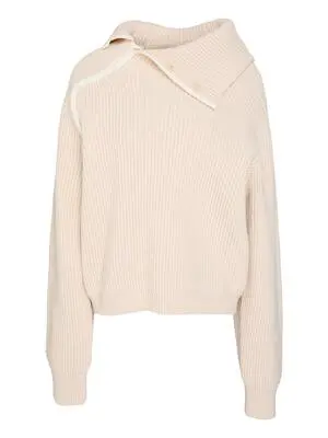 JACQUEMUS Jacquemus Ribbed Knit Sweater With Buttoned Neckline