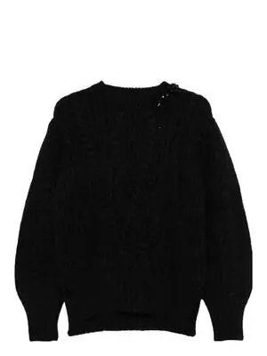 Simone Rocha Embellished Cable Knit Sweater - Black