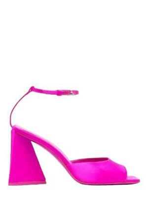 Attico High-heeled Sandals With Buckle Ankle Strap - Pink