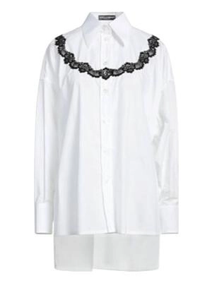 DOLCE & GABBANA Twotoned Longsleeve Lace Shirt