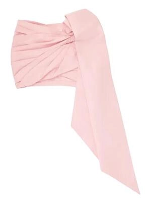 AREA Taffeta Knot Mini Skirt - Nude