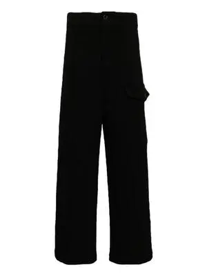 UMA WANG Quilted Cropped Trousers - Black