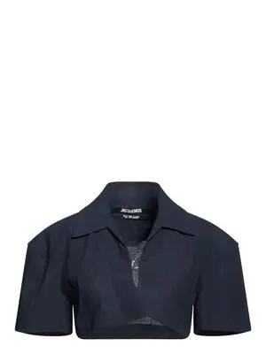 Jacquemus Solid Cropped Top - Blue