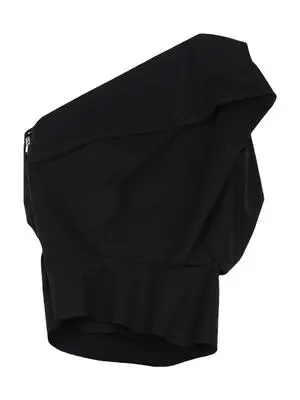Rick Owens One-shoulder Top With Pleated Design - Black