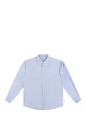 AREA AREA Deconstructed Frayed-Edge Cotton Shirt