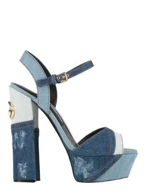 Dolce & Gabbana Denim Slingback Sandals - Blue