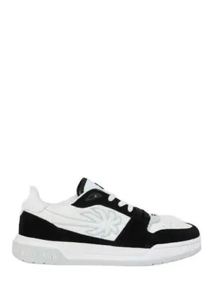 Palm Angels Palm Basketball Leather Lace-up Sneakers - White