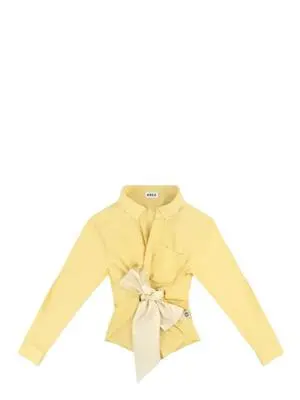 AREA Satin-knot Oxford Shirt - Yellow