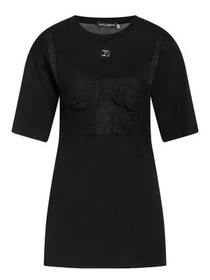 Dolce & Gabbana Solid Color T-shirts - Black