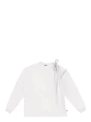 AREA Crystal-knot Cut-out T-shirt - White
