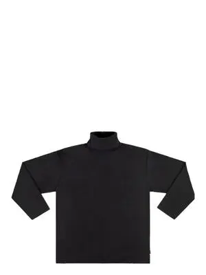 AREA Roll-neck Drop-shoulder Top - Black