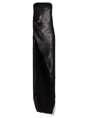 Rick Owens Sleeveless Sequined Waist-cinched Dress - Black