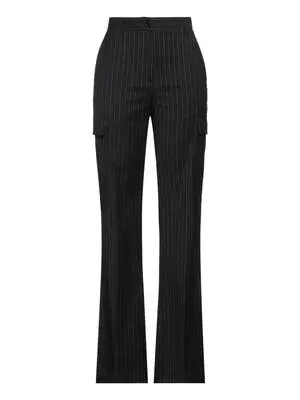 MAISON MARGIELA High Waisted Pinstriped Wide Leg Trousers - No