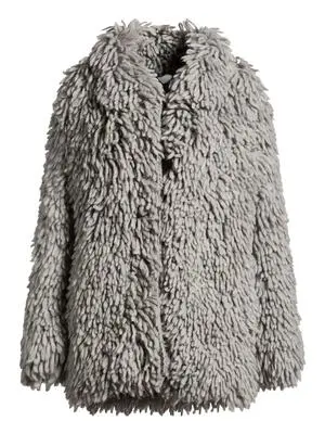 Dolce & Gabbana Fleece Cropped Coat - Gray