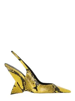 ATTICO Attico Snake Print Ankle-Wrap High Heels