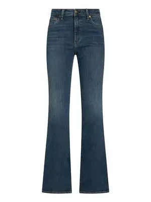 Rag & Bone Solid Color Denim Trousers - Blue