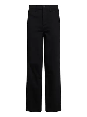 Rag & Bone Wide-leg Trousers In Solid Color Denim - Black