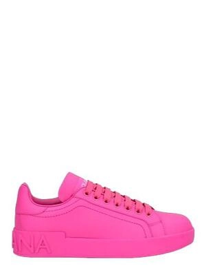 Dolce & Gabbana Leather Low-top Sneakers - Fuchsia
