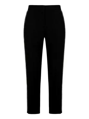 Burberry Straight-leg Trousers With Embellishments - Black