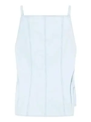 Closed Strappy Panel Top - Light Blue