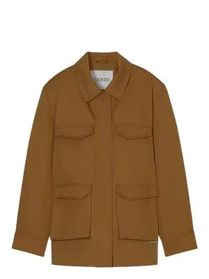 Closed Flap Pocket Jacket - Brown