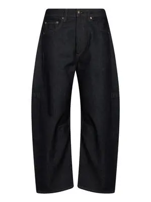 Rag & Bone Solid Color Denim Trousers - Blue