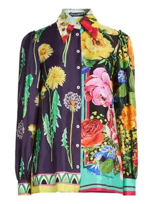 DOLCE & GABBANA Dolce & Gabbana Floral Print Long Sleeve Shirt