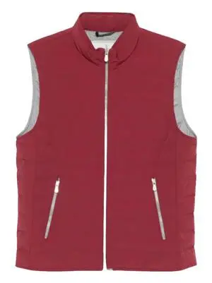 Brunello Cucinelli Sleeveless Down Jacket - Wine Red