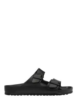 BIRKENSTOCK Logo Slippers Black