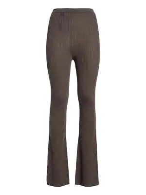 Rick Owens Ribbed Knit Flare Leggings - Brown