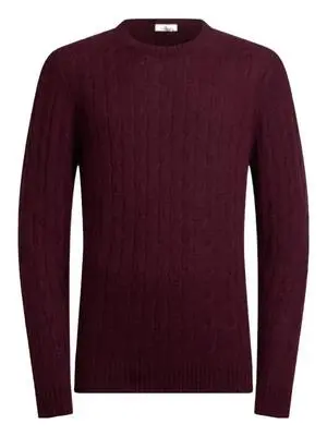 Etro Cable-knit Cashmere Crew Neck Sweater - Brown