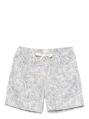 Eleventy Floral Print Swim Shorts - Blue