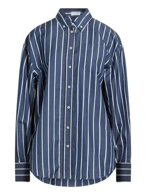 BRUNELLO CUCINELLI Brunello Cucinelli Striped Poplin Long Sleeve Shirt