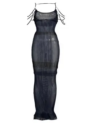 Jacquemus Two-tone Knitted Maxi Dress - Blue
