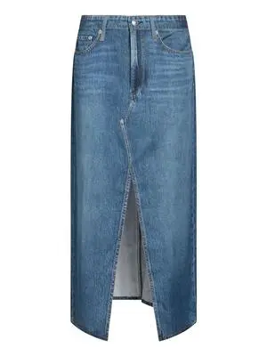 RAG & BONE Rag & Bone Denim Pencil Skirt With Front Slit