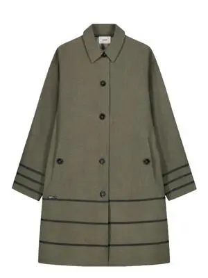 Coperni Striped Car Coat - Green