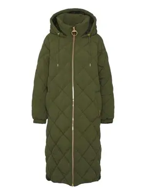 Barbour Quilted Hooded Cotton Jacket - Olive